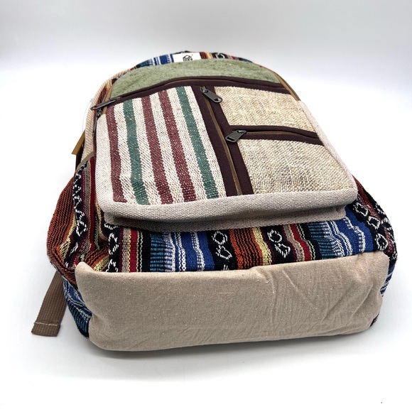 Puzzlestack | Bags | Multipocket Hemp Cotton Himalayan Hemp Backpack ...
